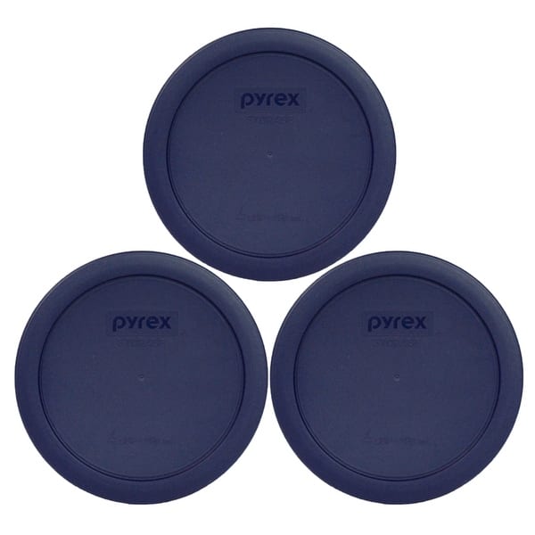 3-Pack Blue Plastic Replacement Lids for 4-Cup Glass Mixing Bowls - Bed ...