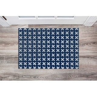 HITCH NAVY Indoor Door Mat By Kavka Designs - Bed Bath & Beyond - 31888697