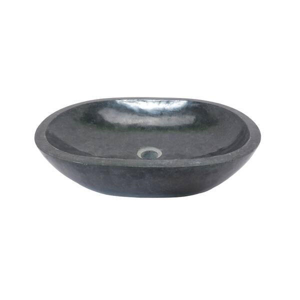 OVAL Uniques Natural Basalt Stone Vessel Bathroom Sink - Bed Bath ...