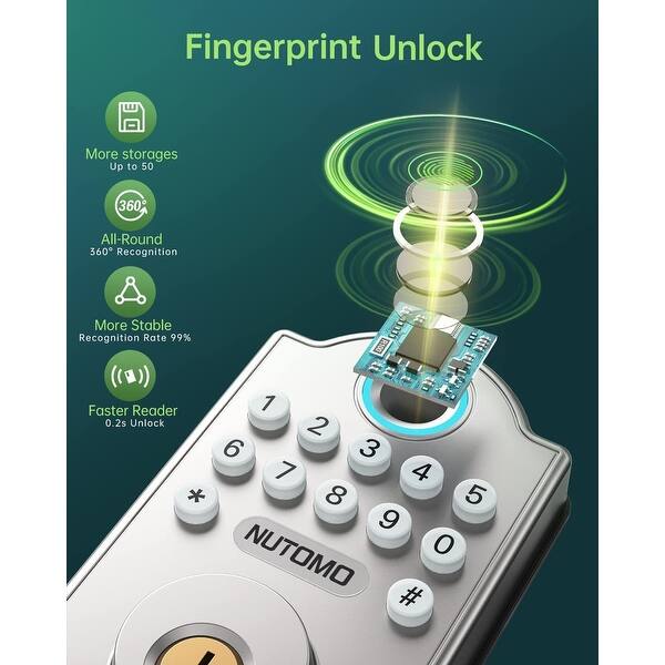 Keyless Entry Door Lock Deadbolt - Fingerprint Door Lock - Door Lock ...