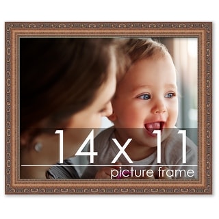 14x11 Traditional Antique Gold Complete Wood Picture Frame with UV ...
