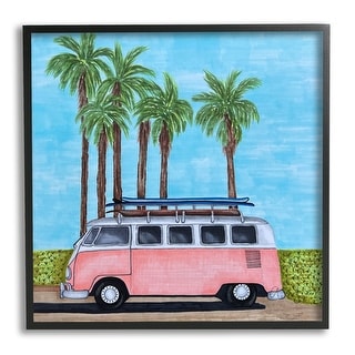 Stupell Tropical Vacation Minibus Framed Giclee Art Design by Alejandra ...
