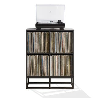 Enzo Record Storage Cube Bookcase - Black - Bed Bath & Beyond - 42248707