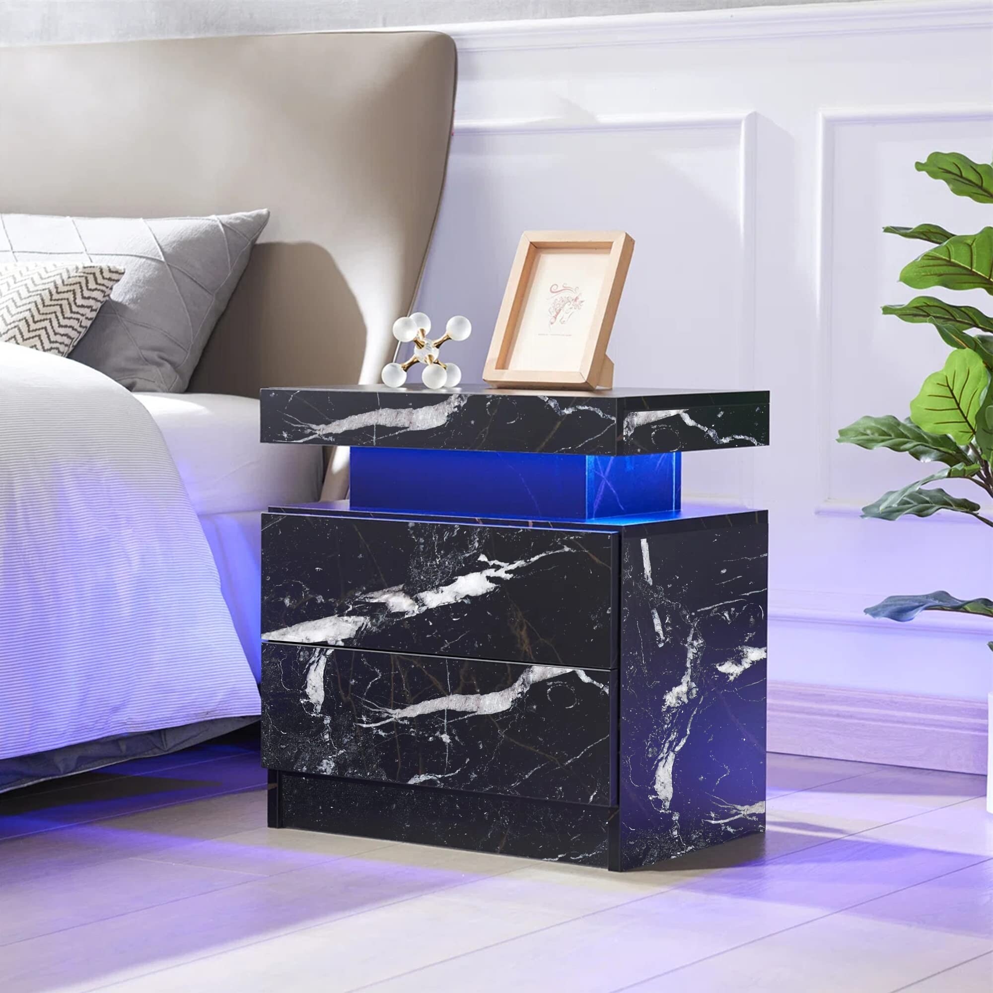 Led bedside cabinet store