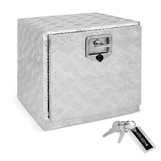 ARKSEN 18" Aluminum Bar Tread Tool Box with Lock & Keys, Silver - 18 ...