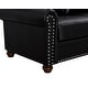 GDFStudio Briony Voss Faux Leather Upholstered Single Seat Sofa Chair ...