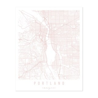 Portland Oregon Maps Minimal Art Print/Poster - Bed Bath & Beyond ...