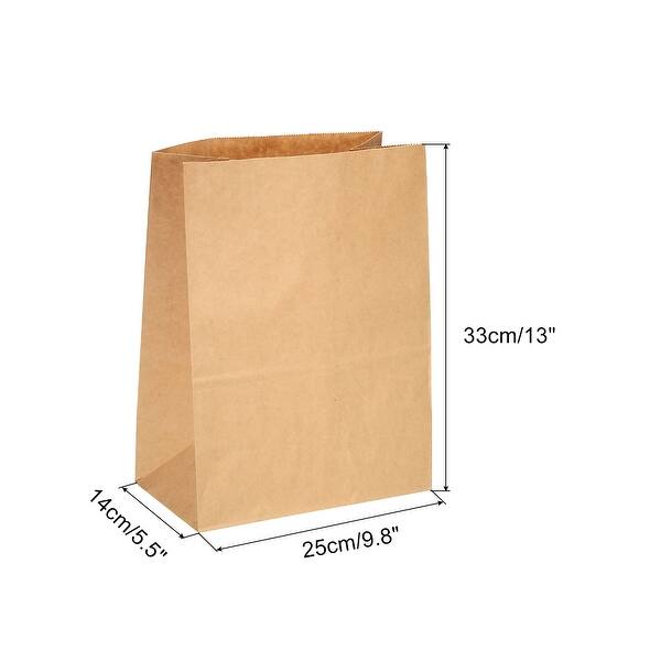 Paper Bags Brown Paper Grocery Bag 10lb 9.84x12.99x5.51-in 90g, Pack of ...