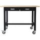 Drawer Storage, Heavy Duty Bamboo Wood Work Table with Wheels - Bed ...