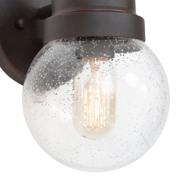 Set of 2 Baley Seeded Glass Outdoor Light Light for Entryway and Garage ...