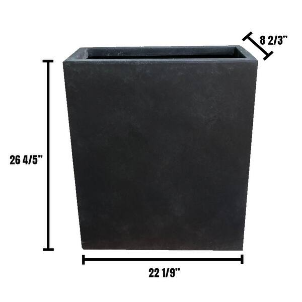 DurX-litecrete Lightweight Concrete Charcoal Planter - Bed Bath ...