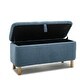 Hall Tree Blue Shoe Storage Bench Boucle Upholstered Storage Ottoman ...