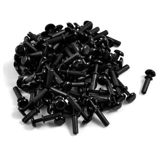 300 Pcs PCB 10mm Push in Height Nylon Clips Fasteners Rivets Black ...