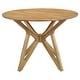 Elowen Round 42-inch Solid Wood Dining Table Light Walnut - Bed Bath ...