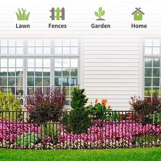 1 ft. H x2 ft. W Metal Fence Panel (Set of 5) - 1 ft. H x2 ft - Bed ...