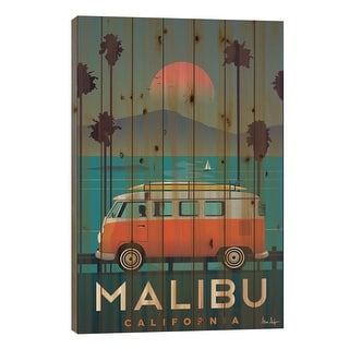 Malibu Print On Wood by IdeaStorm Studios - Multi-Color - Bed Bath ...