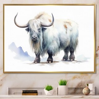 Designart "Domestic Yak III" Yaks Framed Canvas Prints - Bed Bath ...