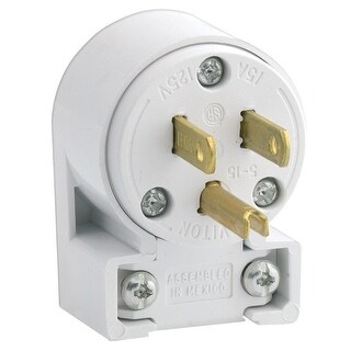 Leviton 020-515AN-00W Commercial Grade Straight Blade Angle Plugs ...
