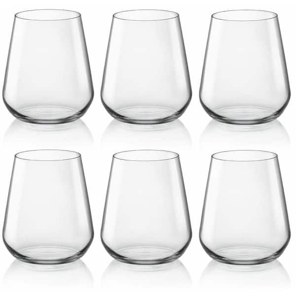 Bormioli Rocco InAlto Uno Stemless Wine Glass Set of 6 - 15.25 oz ...