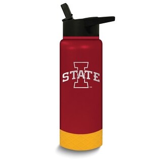 Collegiate Iowa State Stainless Steel Silicone Grip 24 Oz. Water Bottle ...