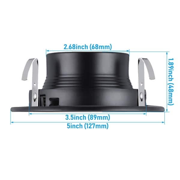 6 Pack 4" Recessed Can Light Trim, Metal Step Baffle, Halo/Juno Fit ...