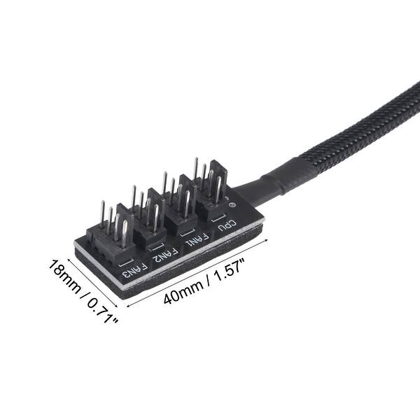 Fan Power Supply Cable 1 to 4 with 4 Pin for PC CPU 40x18mm Head 2pcs ...
