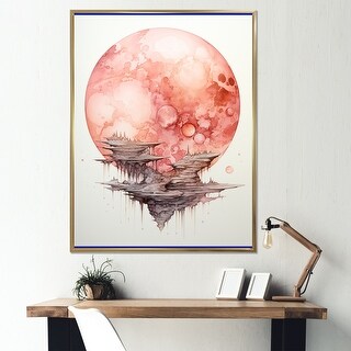 Designart "Planet Haumea Subtle" Space Planet Framed Canvas Wall Art ...