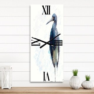 Designart 'Tricolored Heron Bird' Farmhouse wall clock - Bed Bath ...