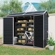 8 ft x 4 ft Outdoor Storage Shed with Two-Window and Double-Door ...