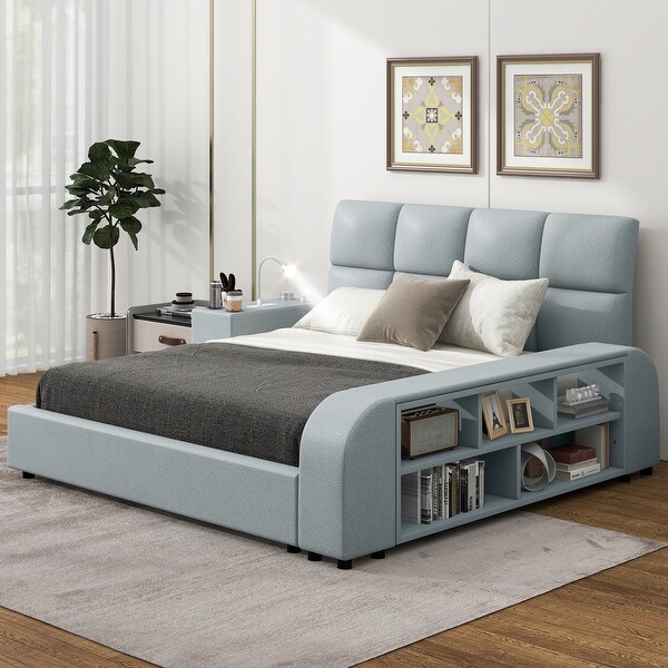 Bed with speakers in headboard store