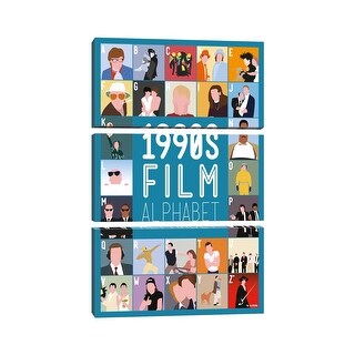 iCanvas "1990s Film Alphabet" by Stephen Wildish 3-Piece Canvas Wall ...