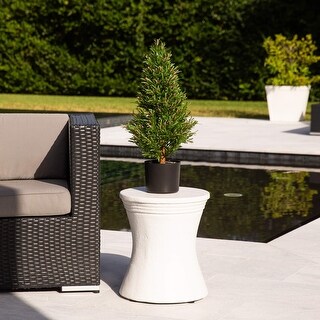Potted Rosemary Cone Artificial Topiary Tree - 2' - Green and Pink ...