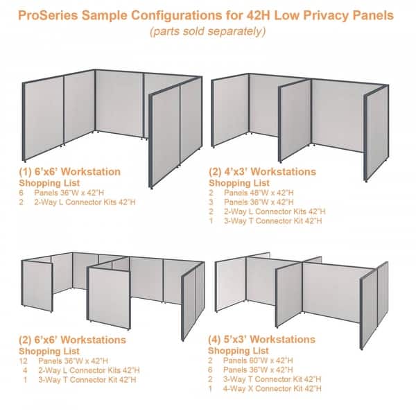 Partition Wall Systems 2 Way Or 3 Way Connection Hardware For 42H - 8 ...