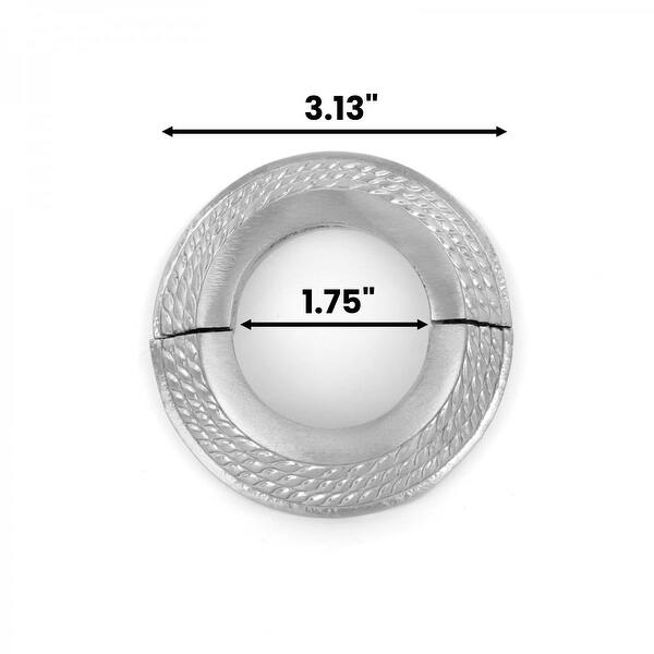 Aluminum Escutcheon Plate 3.13" OD Lacquered Satin Finish Escutcheon 1. ...