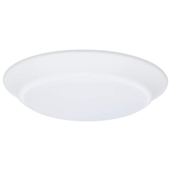 7 in. LED Disk Light 5-CCT Selectable 27K/3K/35K/4K/5K White Finish ...