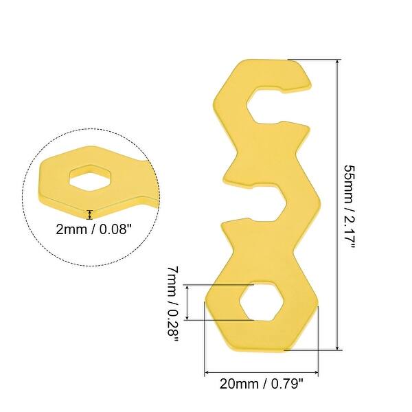 Cord Buckle Rope Tensioner, 7mm 3 Hole Straight Tent Rope Adjuster ...