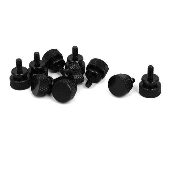 Computer PC Case Fully Threaded Knurled Thumb Screws Black M3.5x7mm ...