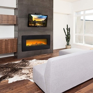 42 Inch Wall Mounted Recessed Electric Fireplace Insert - Bed Bath ...