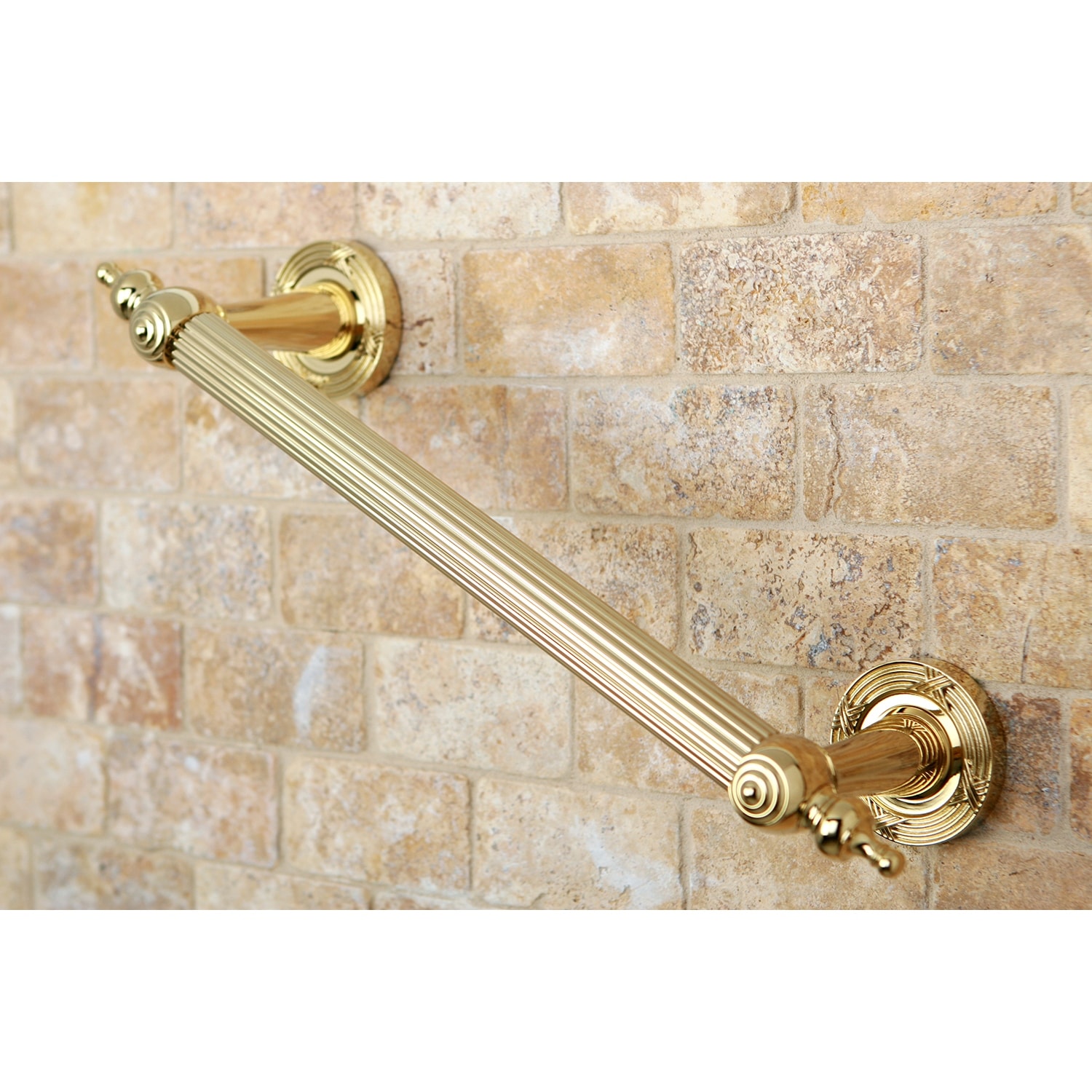 Kingston Brass Templeton Luxury 12-inch Polished Brass Grab Bar - Bed ...