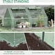 Portable Greenhouse Garden Hot House with 2 PE/PVC Covers, 2 Windows ...