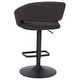 Modern Upholstered Adjustable Height Swivel Barstool with Footrest ...