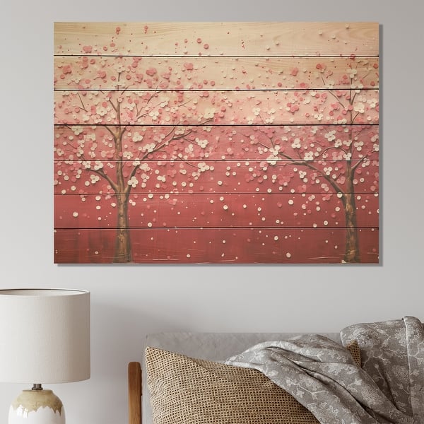 pink tree print