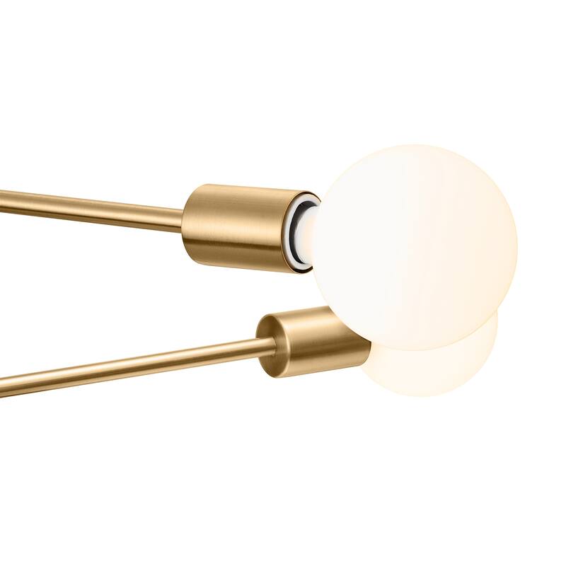 6 - Light Sputnik Modern Linear Chandelier - Overstock - 34316572