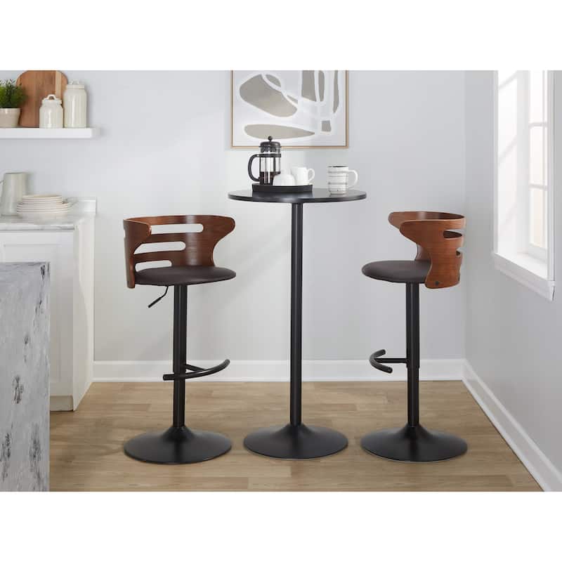 Carson Carrington Cranagh Adjustable Bar Stool with Rounded T Footrest ...