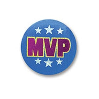 Pack of 6 Sports Themed "MVP" Satin Button Costume Accessories 2" - Bed ...