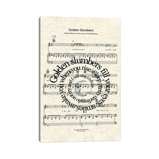 iCanvas "Golden Slumbers - Blue Moon" by WordsAndMusicArt Canvas Print ...