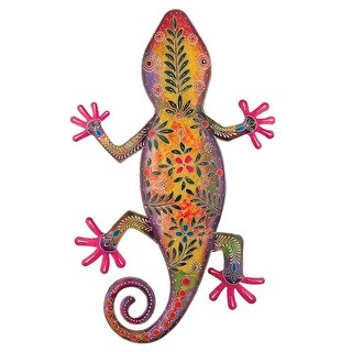 Maha Gecko Wall Decor 24" - Pink - Bed Bath & Beyond - 41674989