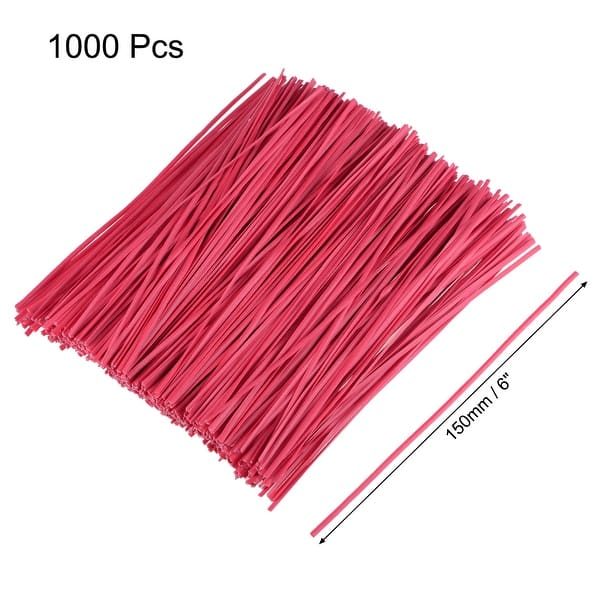 6 Inches Plastic Twist Ties Reusable Cable Cord Wire Ties Red 1000pcs ...