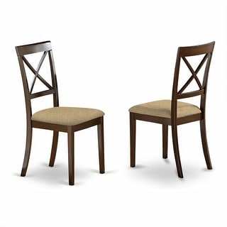 Set of 2 38" Fabric Dining Chairs Cappuccino - 18x38 - Bed Bath ...