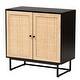 Declan Mid-Century Modern Espresso Brown Finished Wood and Natural ...